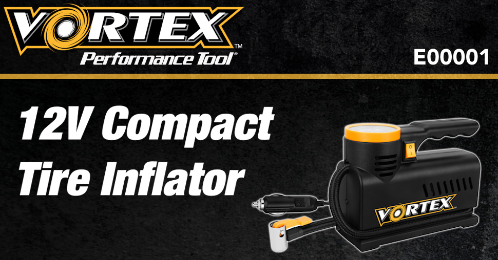 Performance Tool Vortex E00001 Compact Tire Inflator